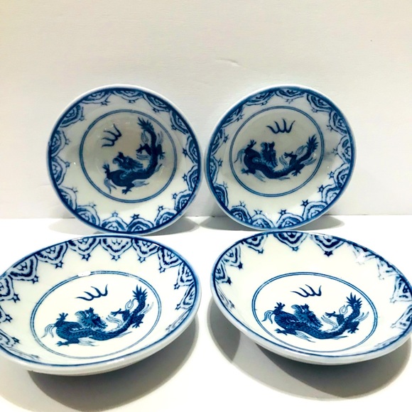 Pier 1 | Dining | Vintage Pier Import China Blue Dragon Small Set Of 4 ...